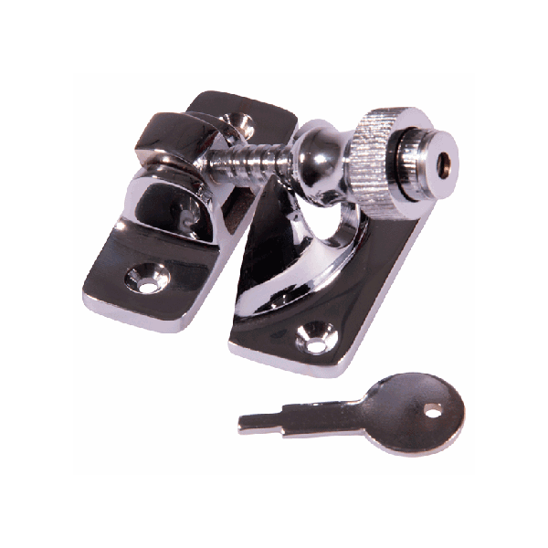 Sash Window Brighton Fastener | Polished Chrome – Lock and Latch