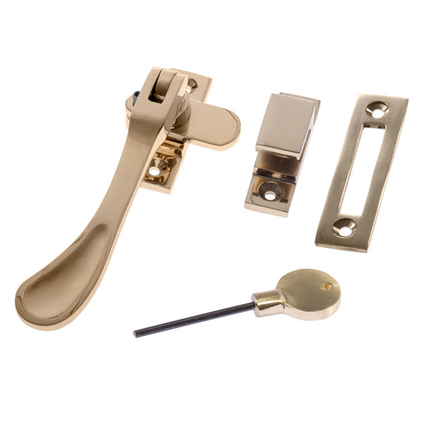 Spoon Type Casement Locking Fastener Locking - Polished Brass – Lock ...